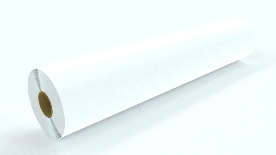 3 mil Matte White Vinyl Permanent Adh on 78# Liner 30"x150' | KAPCO
